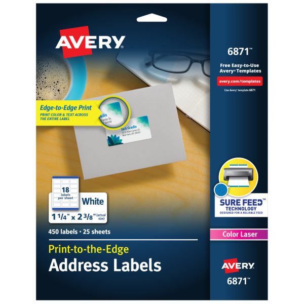 Avery Print-To-The-Edge Permanent Shipping Labels For Laser & Inkjet ...