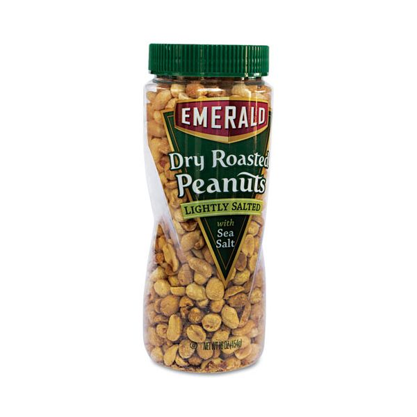 Emerald Dry Roasted Peanuts Lightly Salted, 16 oz On-the-Go Canister, 1 ...