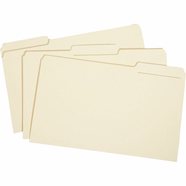 SKILCRAFT File Folders, 1/3 Cut, Legal Size, 30% Recycled, Manila, Pack ...