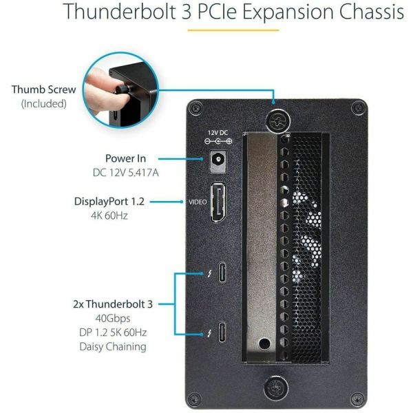 StarTech.com Thunderbolt 3 PCIe Expansion Chassis with DisplayPort ...