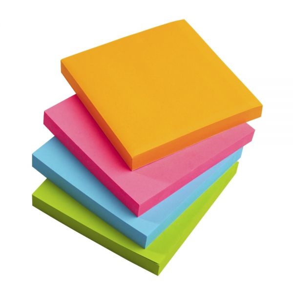 Pop Up Sticky Notes, With Storage Tray, 3" x 3", Assorted Vivid Colors ...