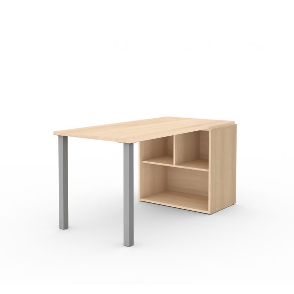 Bestar i3 Plus Computer Desk in Northern Maple | OfficeSupply.com