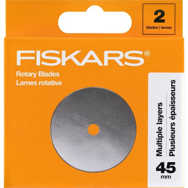 Fiskars Straight Rotary Blade 45mm 2/Pkg | OfficeSupply.com