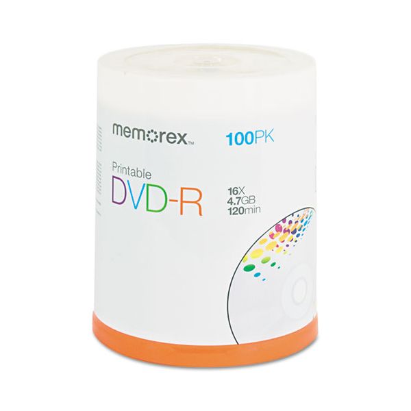 Memorex Inkjet Printable Recordable DVD Media | OfficeSupply.com