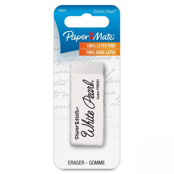 Paper Mate White Pearl Eraser - PAP70623 | OfficeSupply.com