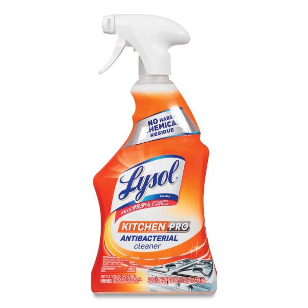 LYSOL Brand Kitchen Pro Antibacterial Cleaner, Citrus Scent, 22 oz ...