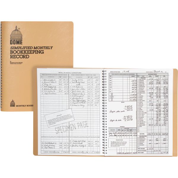 Dome Bookkeeping Record Book - DOM612BD | OfficeSupply.com