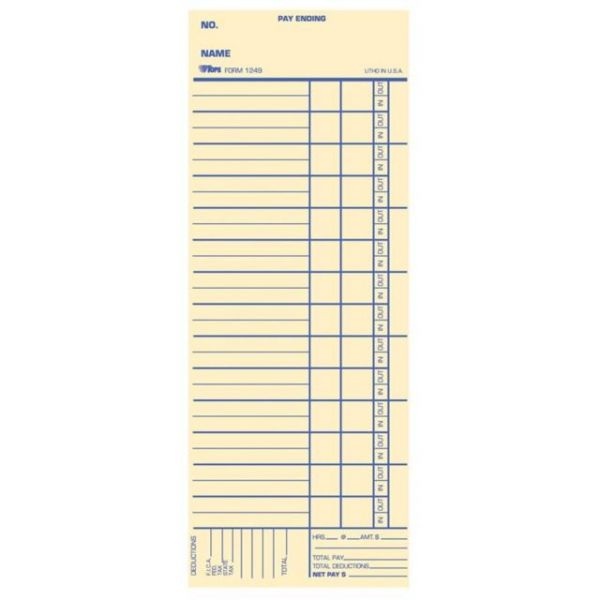 TOPS Bi-Weekly Time Cards - TOP1249 | OfficeSupply.com