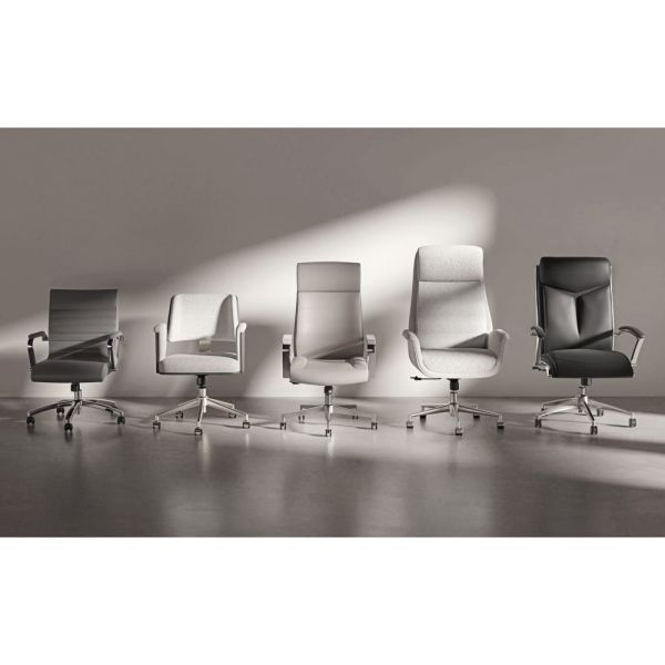 Modern Comfort Pizana Bouclé Fabric High-Back Executive Office Chair ...