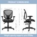 MFTC 200 Ergonomic Mesh Mid-Back Task Office Chair, Black, BIFMA ...